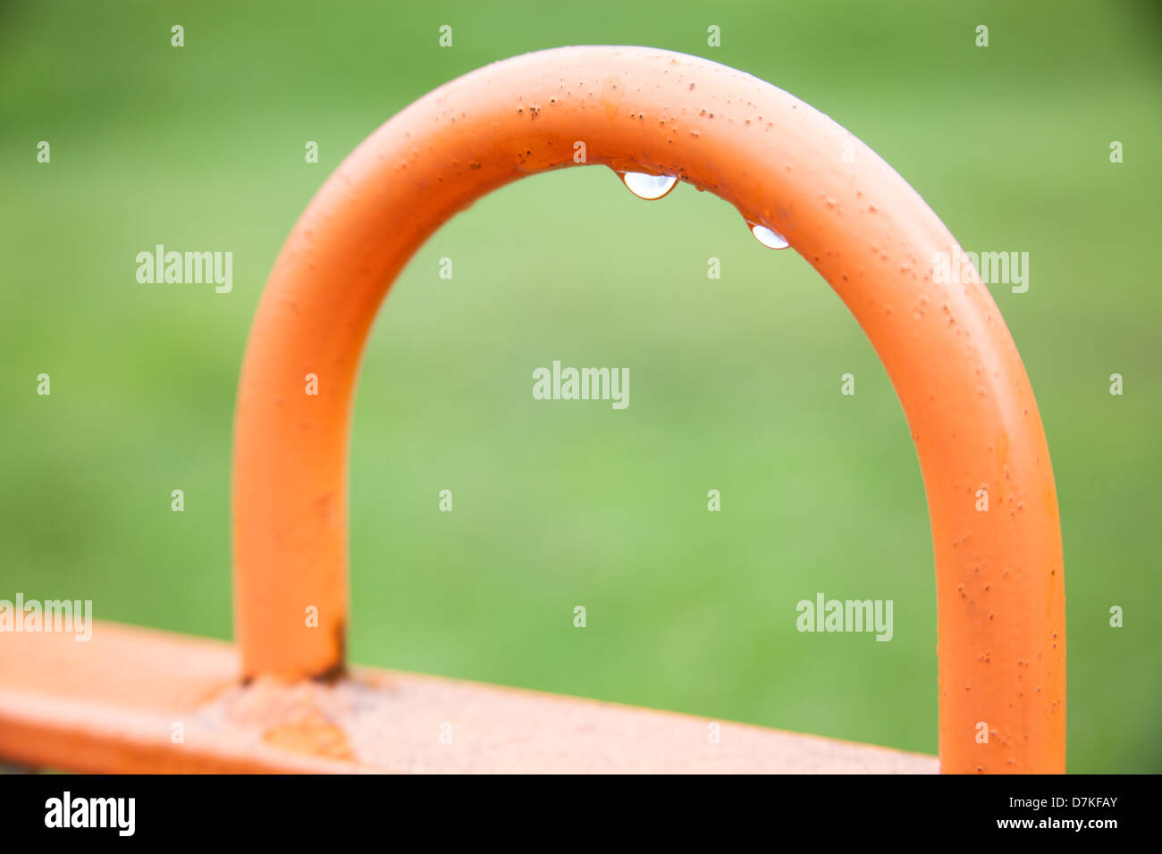 Orange iron gate shoot in the morning Stock Photo - Alamy
