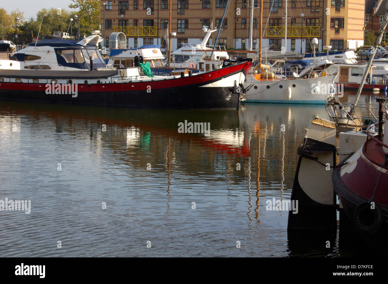 Boats in South Dock in London, England Stock Photo - Alamy