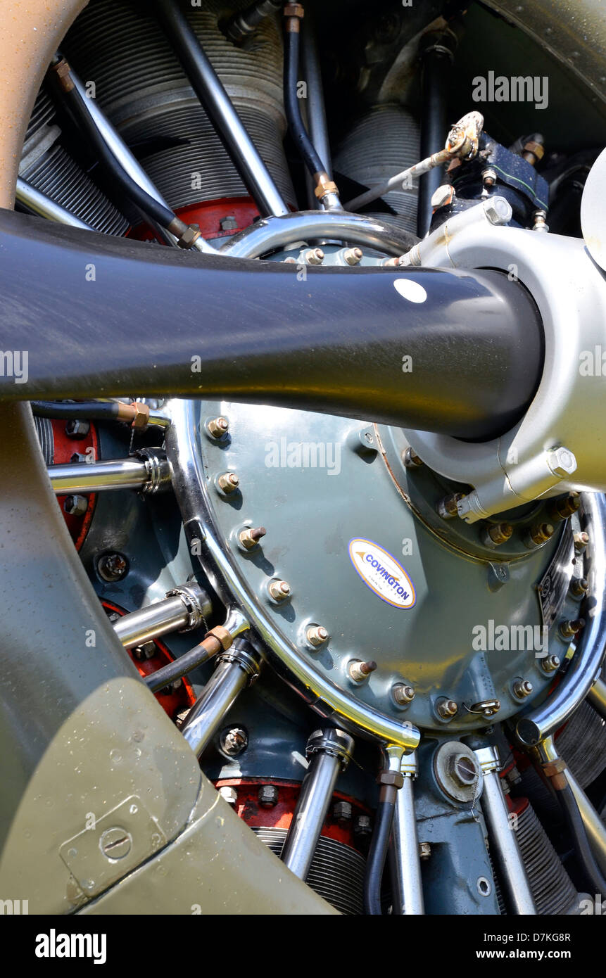 North American Aviation Harvard ll - close-up of nose showing Pratt ...