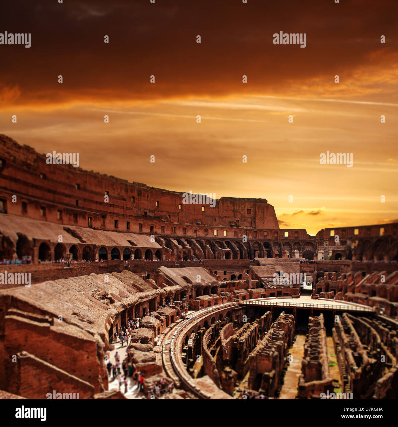 Inside The Colosseum Amphitheatre Ruins High Resolution Stock ...