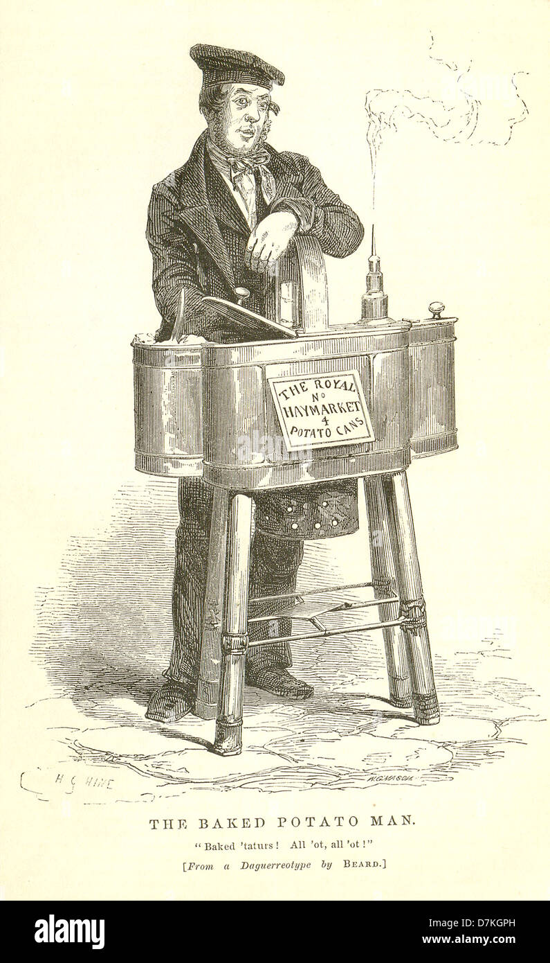 The Baked Potato Man in The Publishers' Circular from a daguerreotype ...