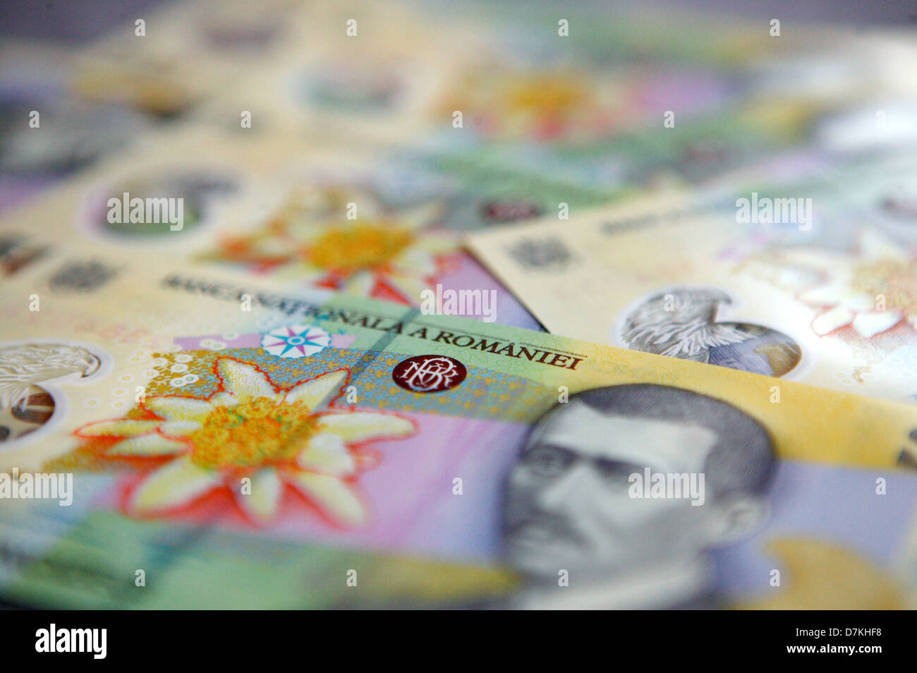 Romanian Lei bank notes Stock Photo - Alamy