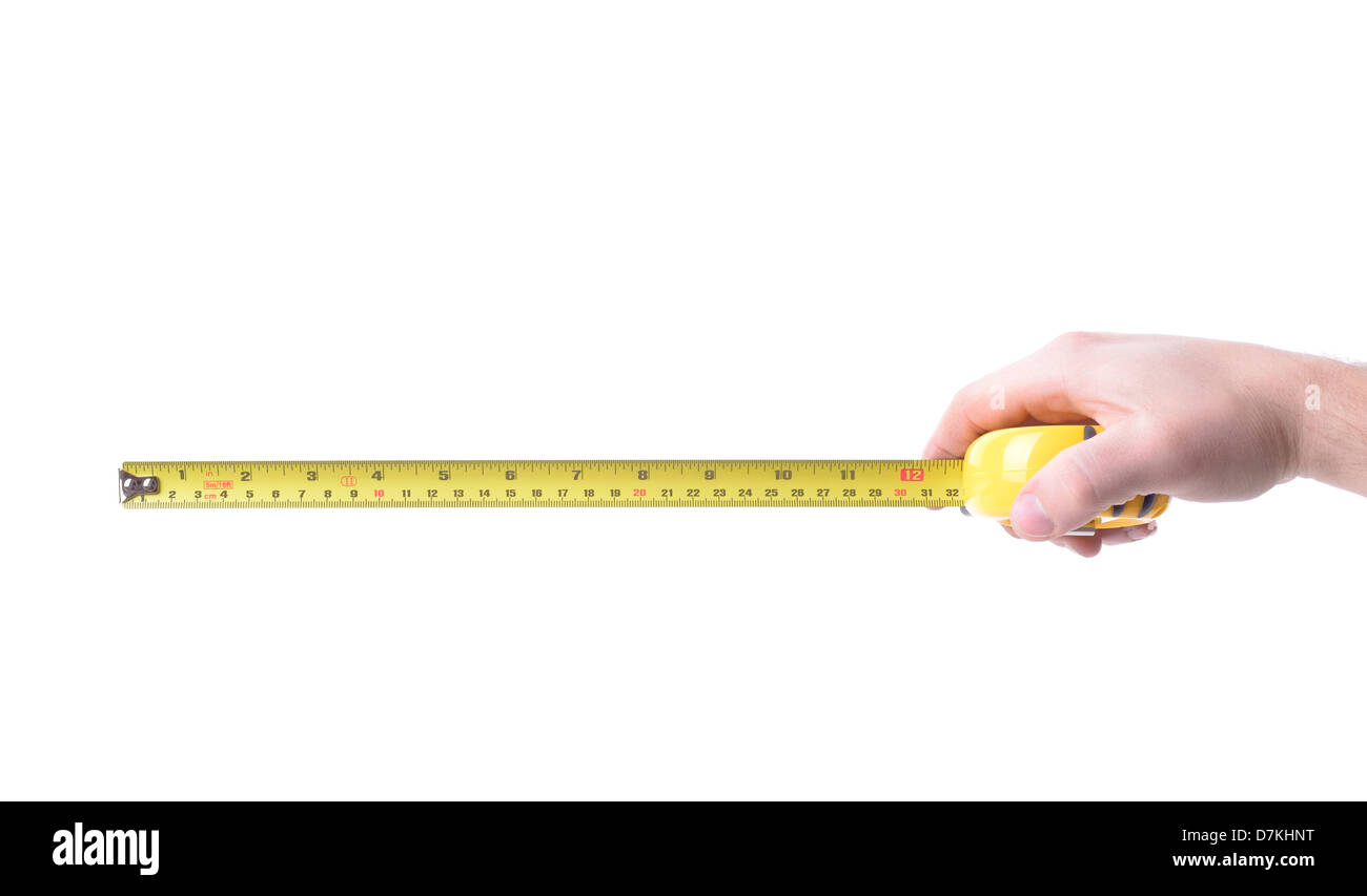 Hand ruler white background hi-res stock photography and images - Alamy