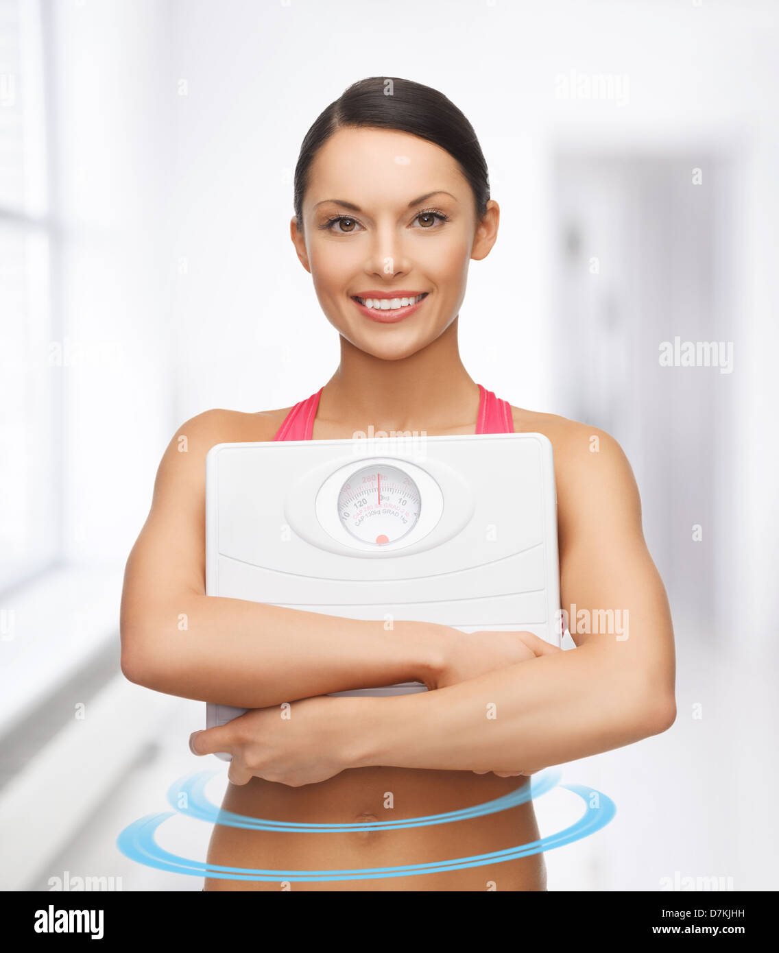 woman with scale Stock Photo - Alamy