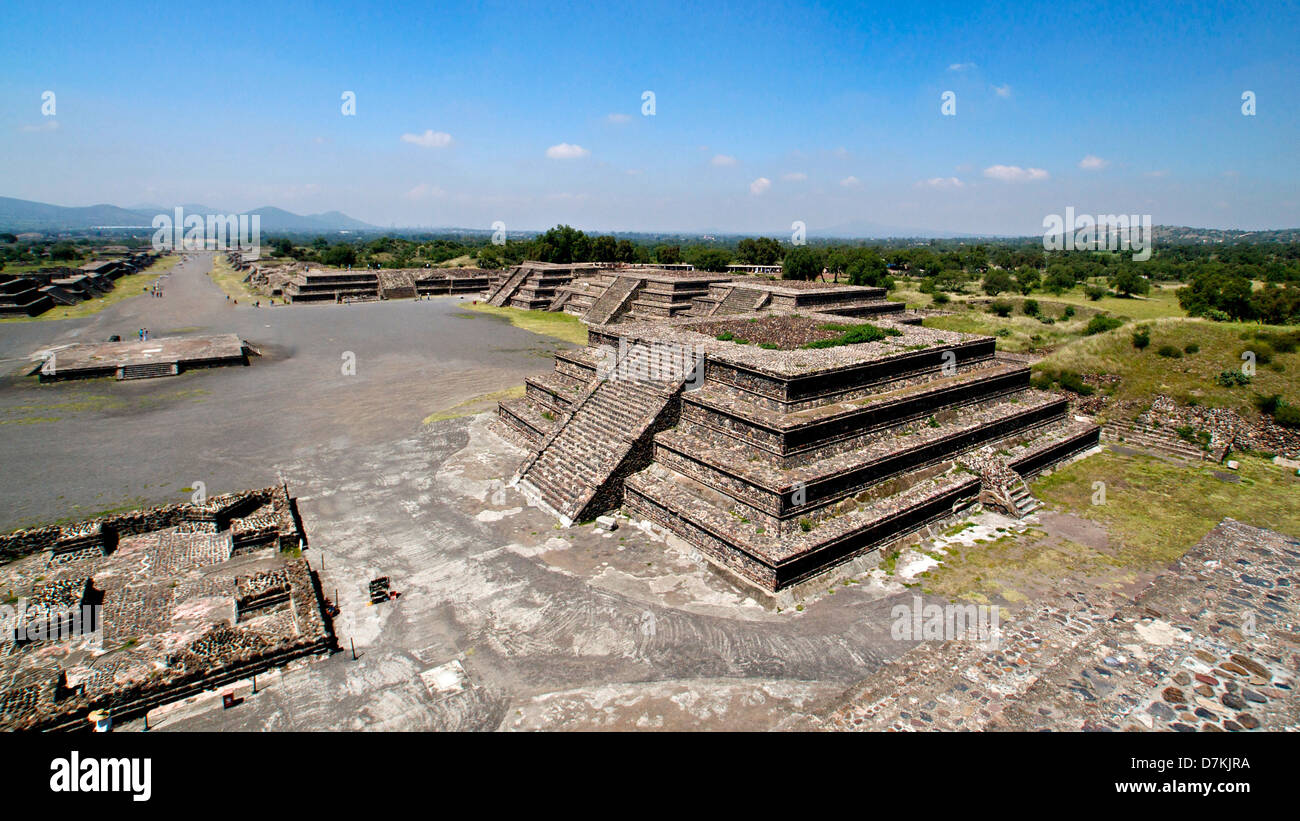 Ancient Aztec temples stand in the remains of a massive civilization in ...
