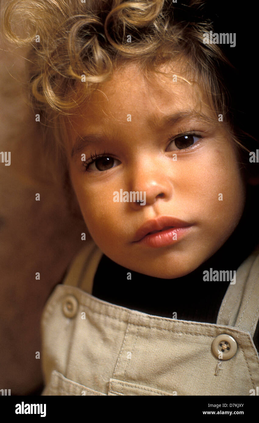 little girl with sad expression Stock Photo - Alamy