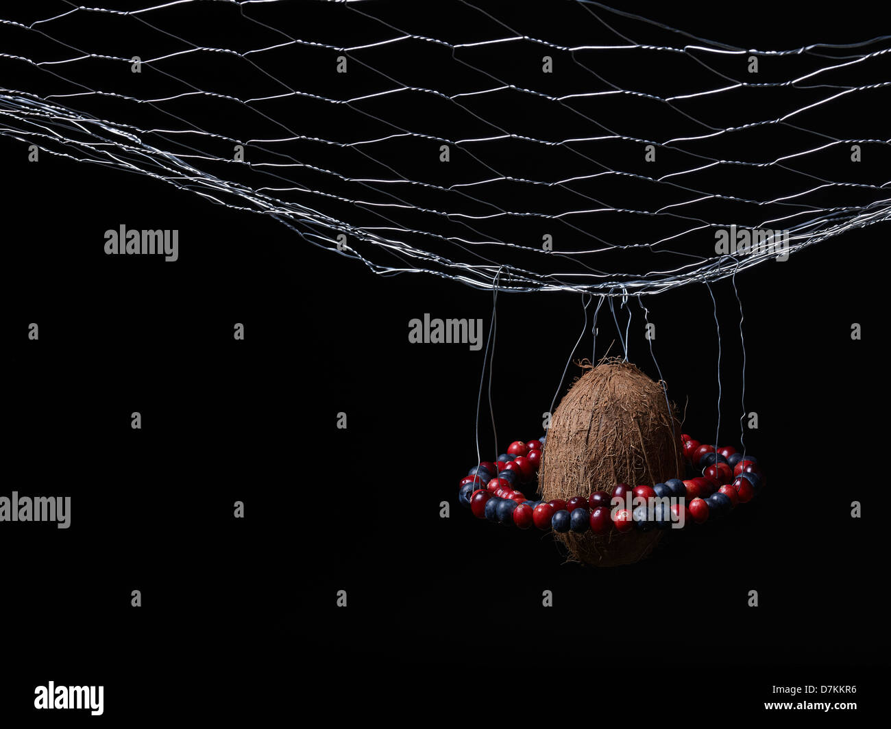 Space Fruit - coconut & Berries Stock Photo - Alamy