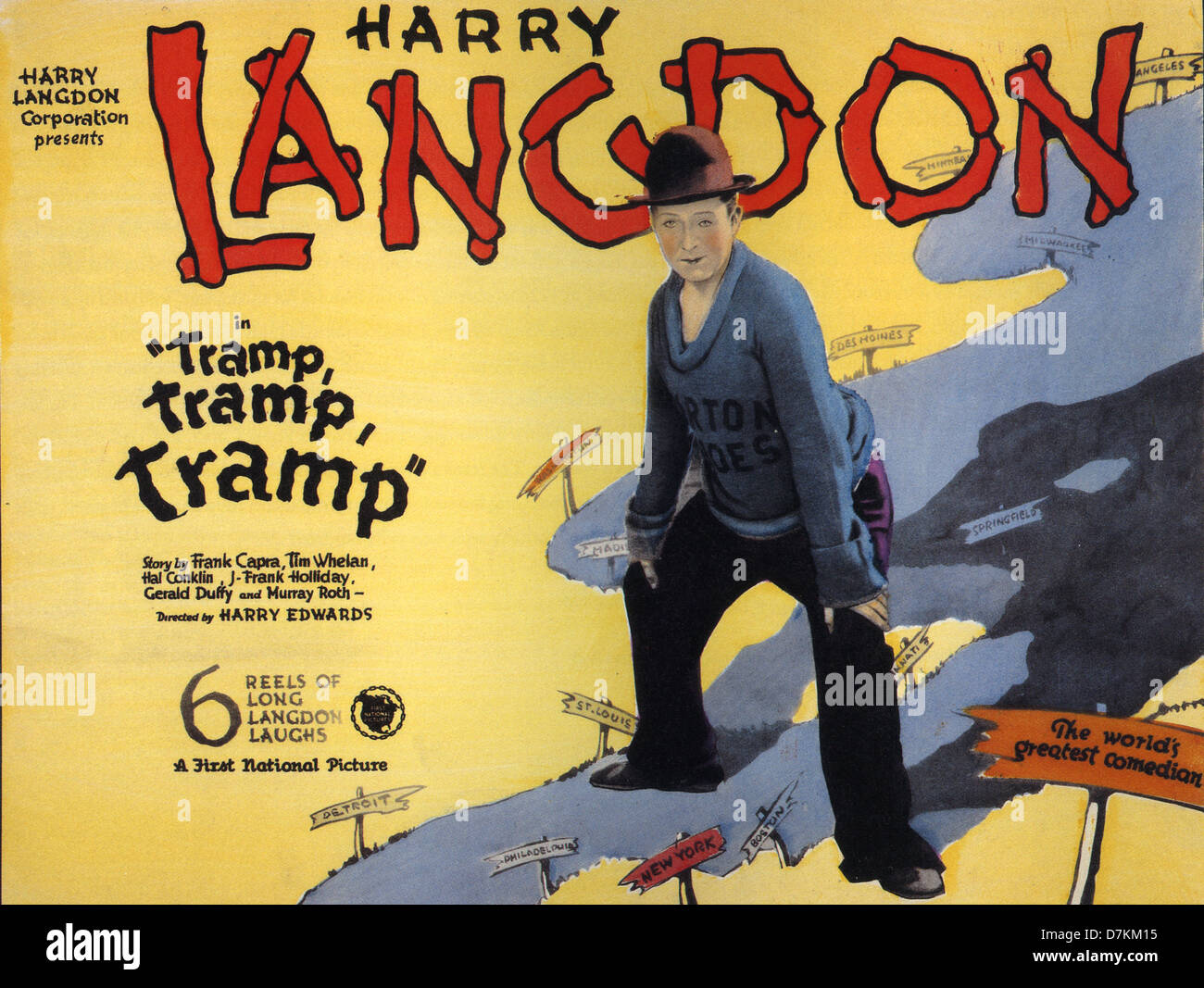 TRAMP, TRAMP, TRAMP 1926 First National film with Harry Langdon Stock ...