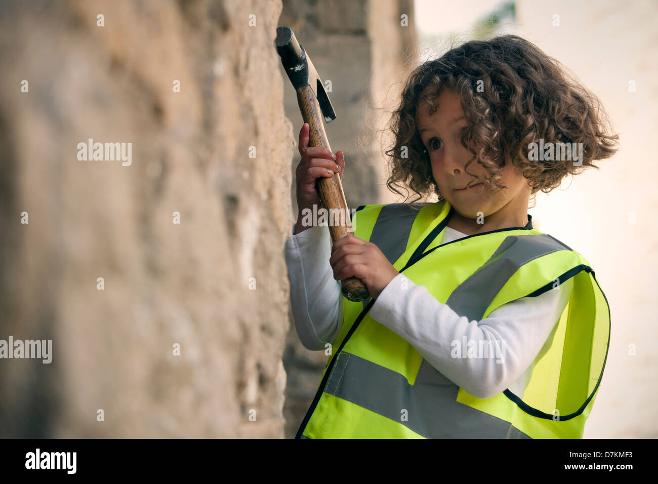 young girl doing DIY Stock Photo - Alamy