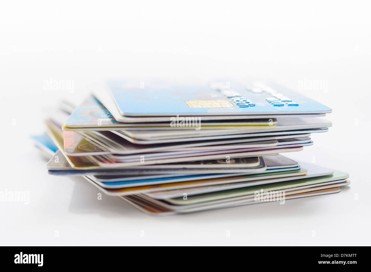 A pile of several colored credit cards Stock Photo - Alamy