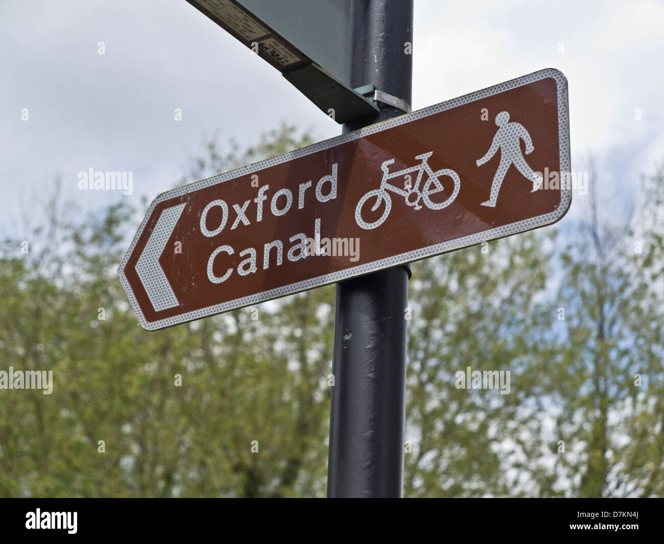 Sign by the Oxford canal England UK Stock Photo - Alamy