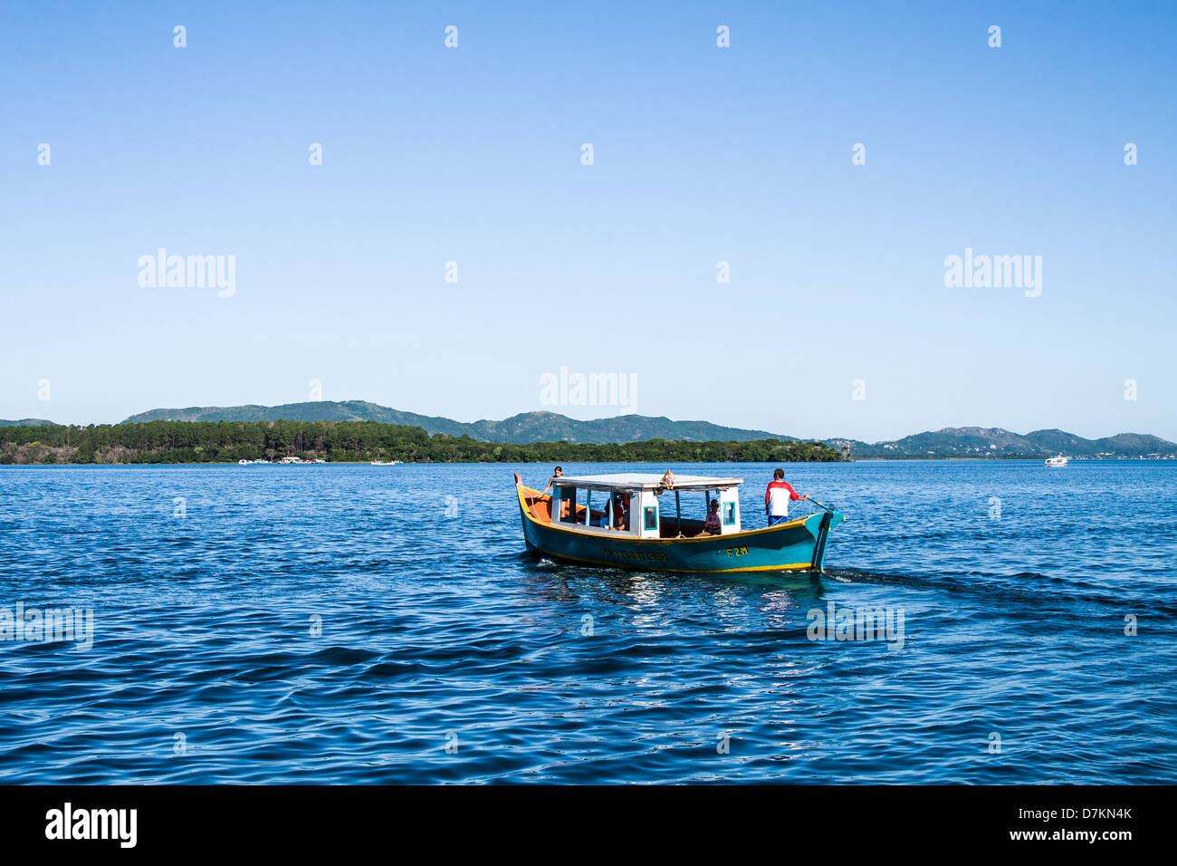 Boat in Conceicao Lagoon Stock Photo - Alamy