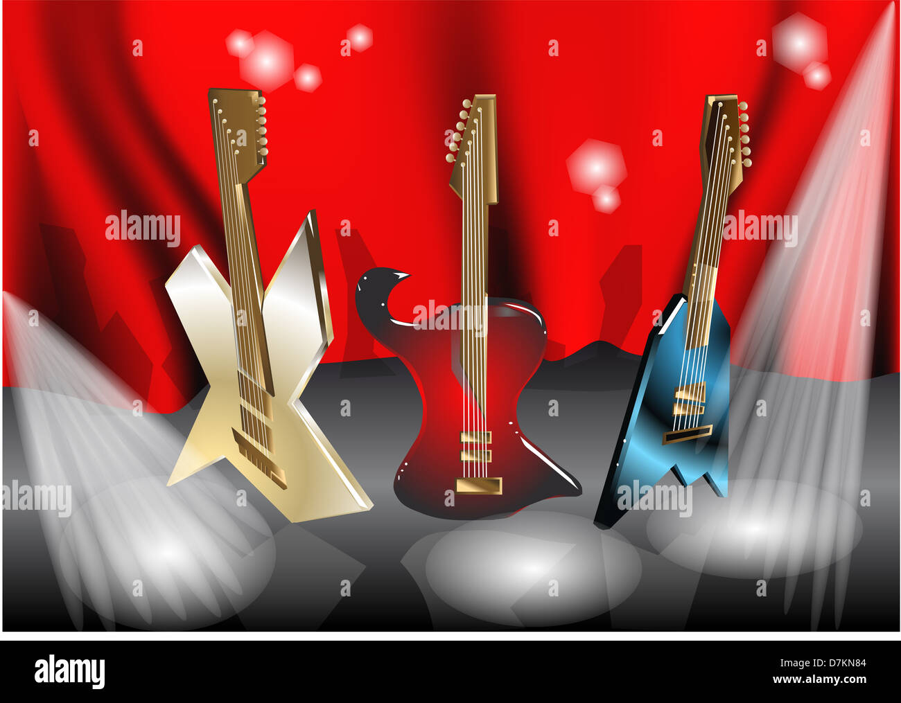 concert of electric guitars. abstract music background Stock Photo - Alamy