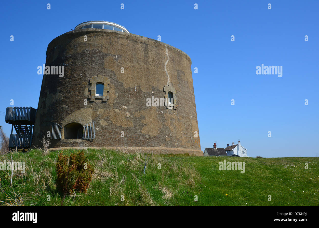 World war two Martello Tower at Shingle Street Stock Photo - Alamy