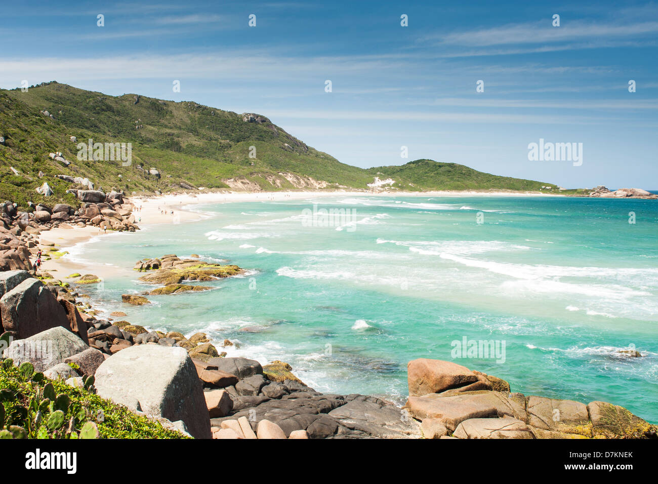 Galheta Beach, located in a preservation area and accessible only by ...