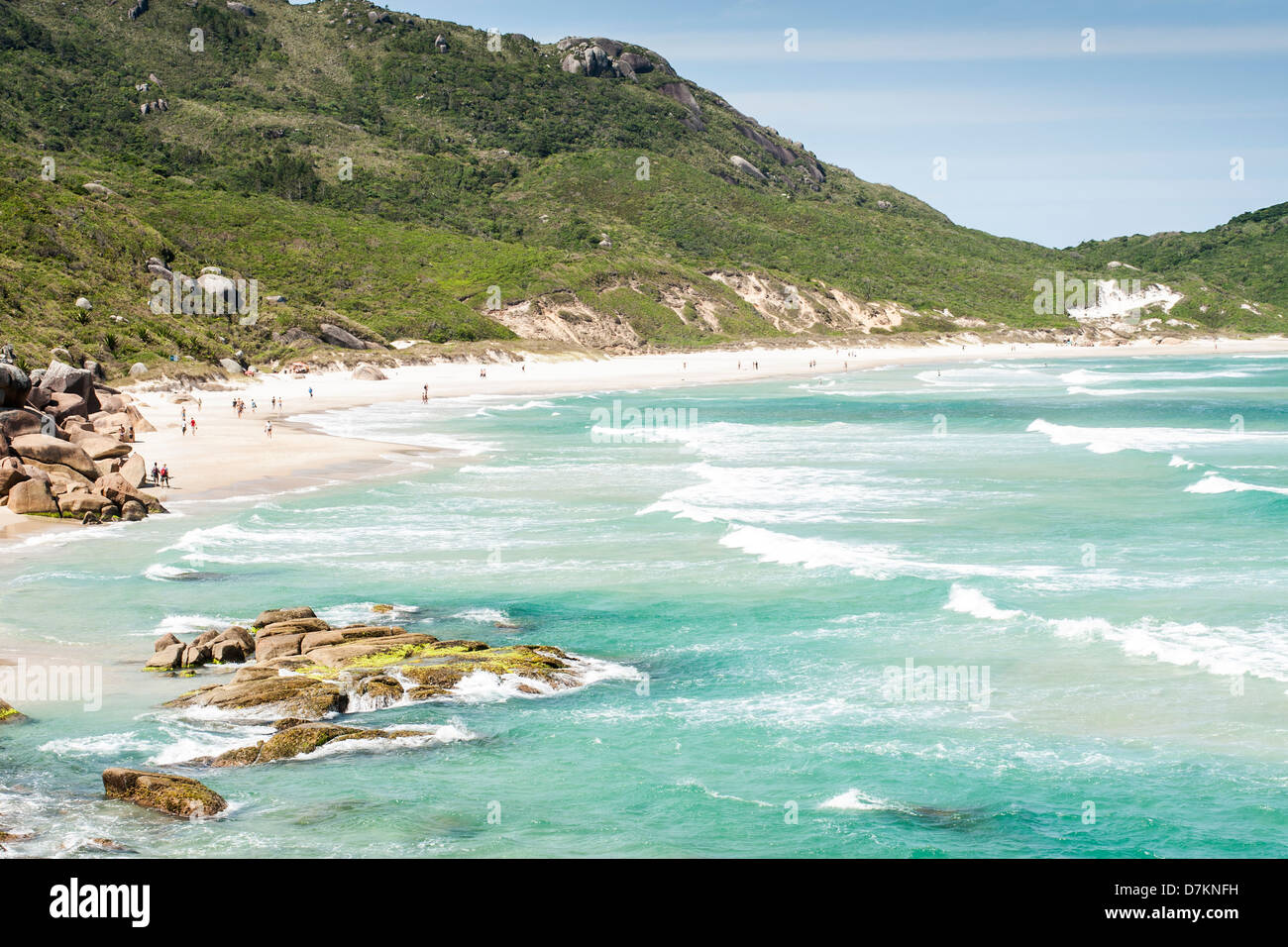 Galheta Beach, located in a preservation area and accessible only by ...