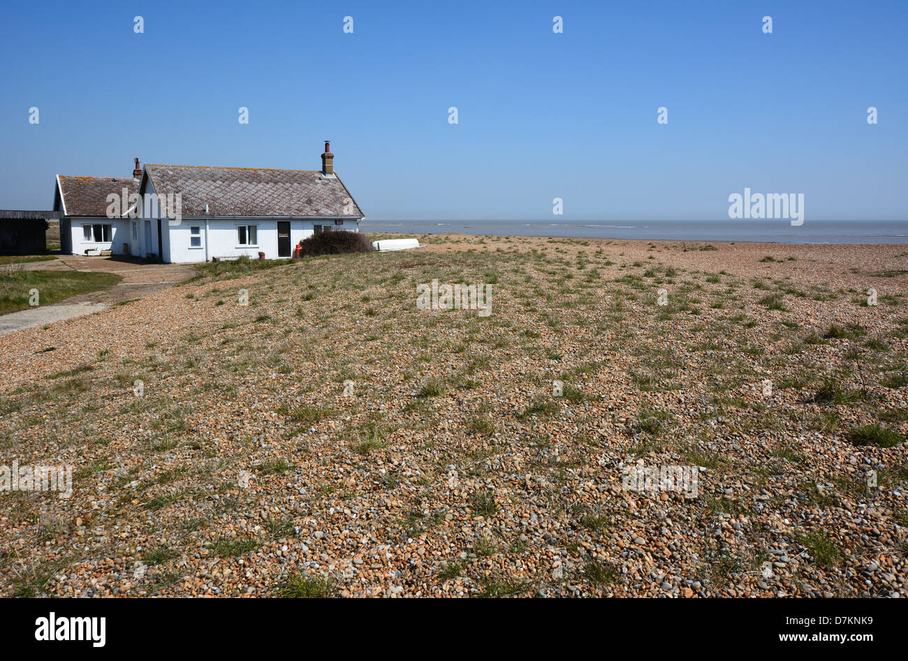Cottage on Hollesley Bay Stock Photo - Alamy