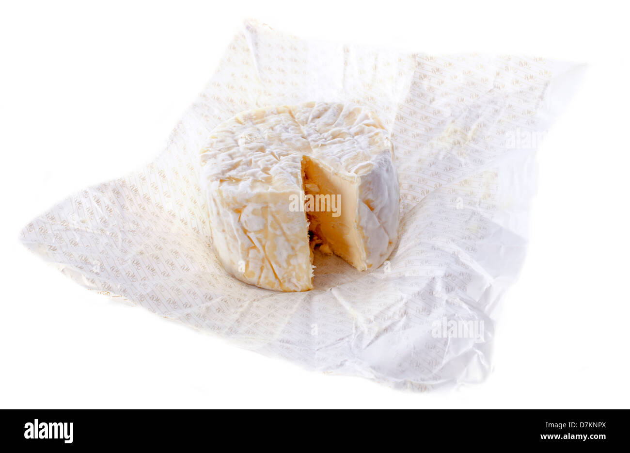 boursault cheese in front of white background Stock Photo - Alamy