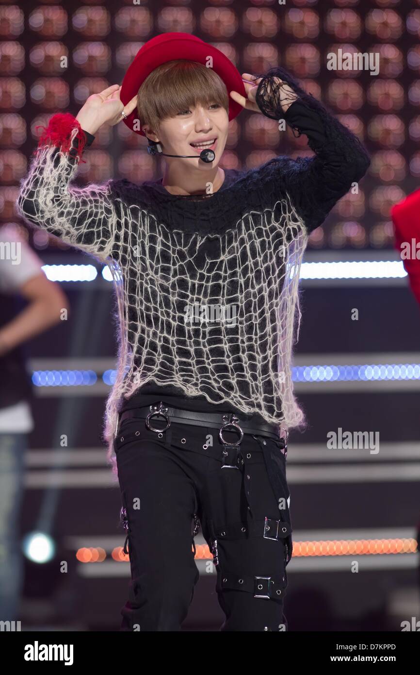 SHINee on the set of SHOW CHAMPION in Seoul, South Korea on Wednesday ...