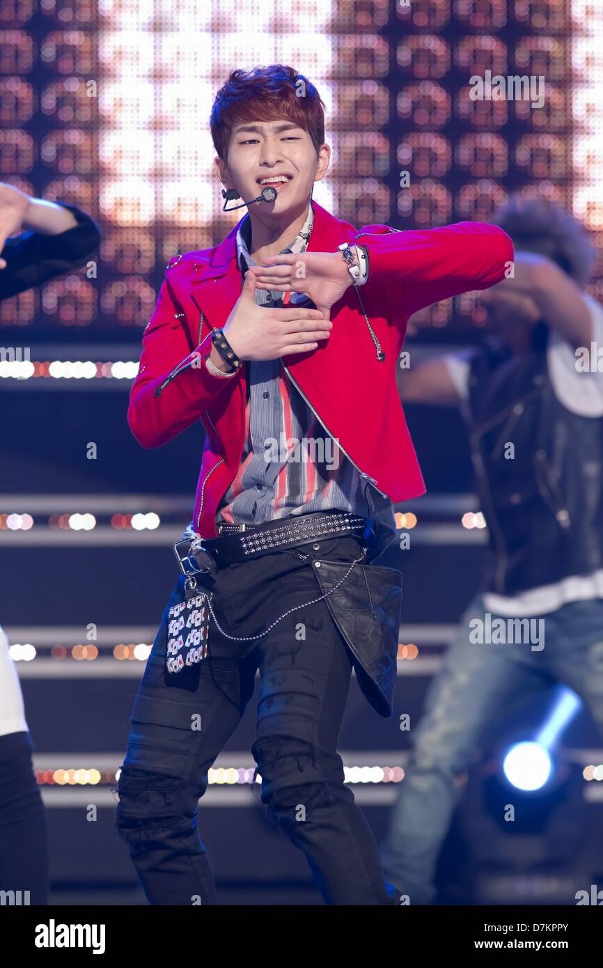 SHINee on the set of SHOW CHAMPION in Seoul, South Korea on Wednesday ...