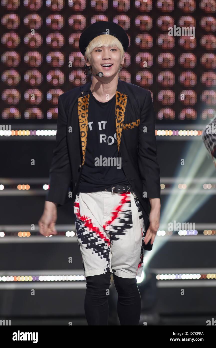 SHINee on the set of SHOW CHAMPION in Seoul, South Korea on Wednesday ...