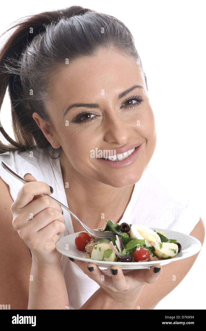 Model woman eating food hi-res stock photography and images - Alamy