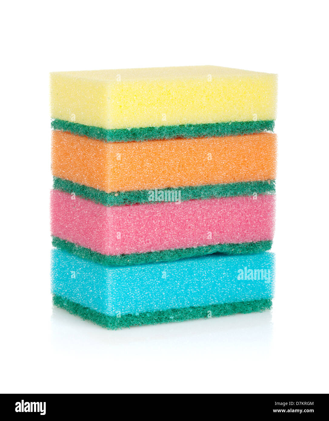 Colored sponges. Isolated on white background Stock Photo - Alamy