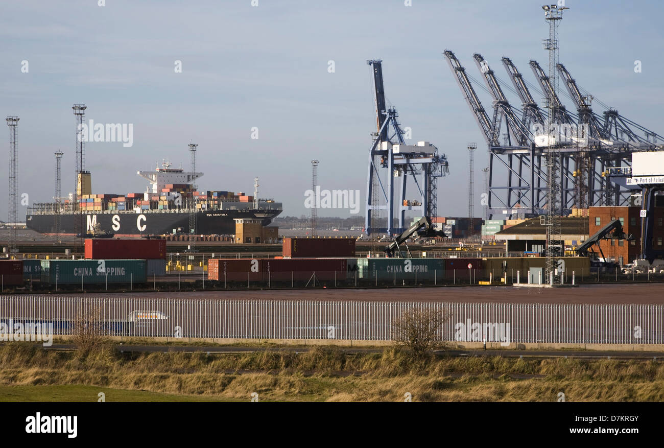 MSC Christina Mediterranean shipping line ship arriving at the Port of ...
