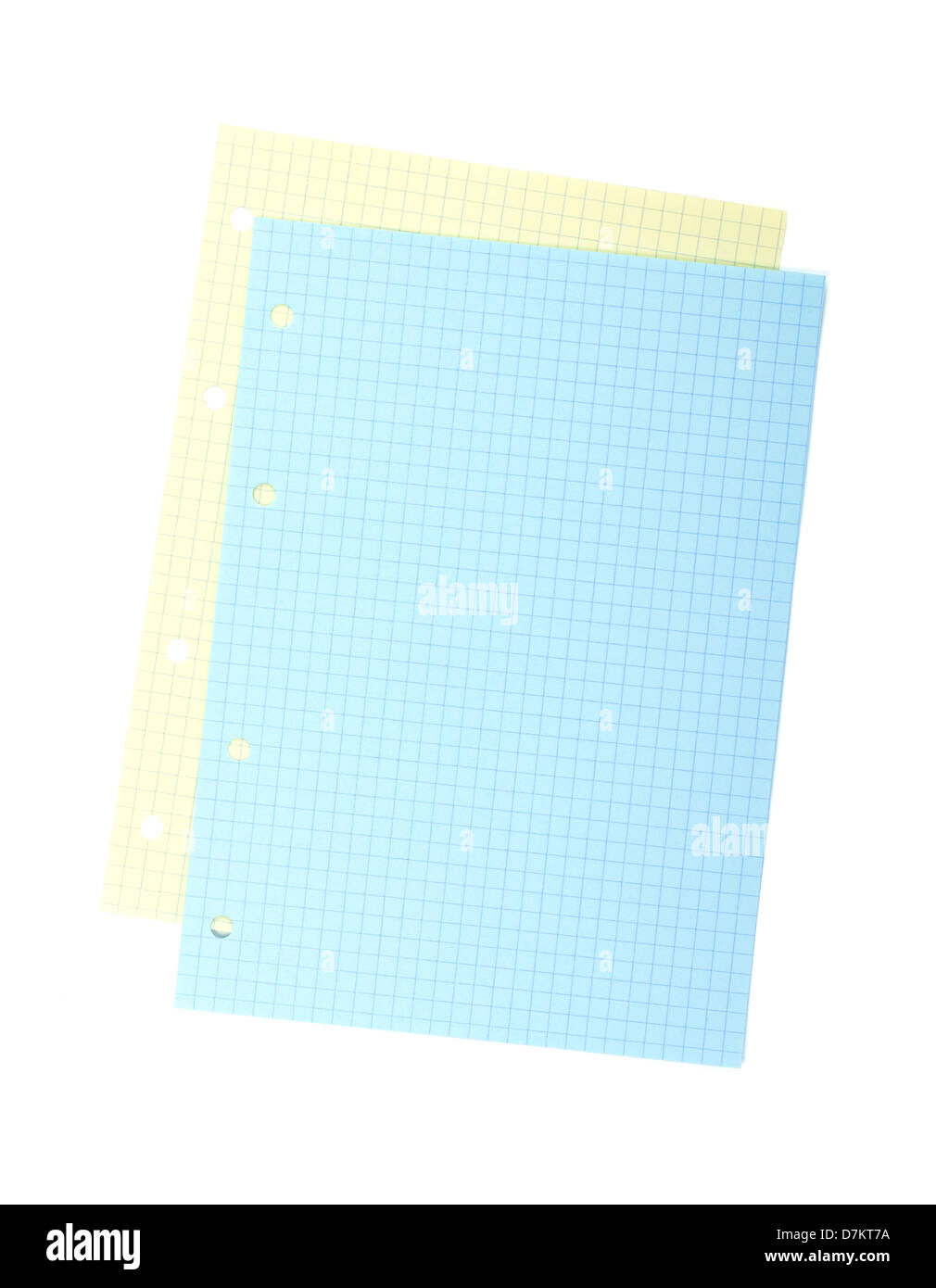 Blank colorful notepaper. View from above. Isolated on white background ...