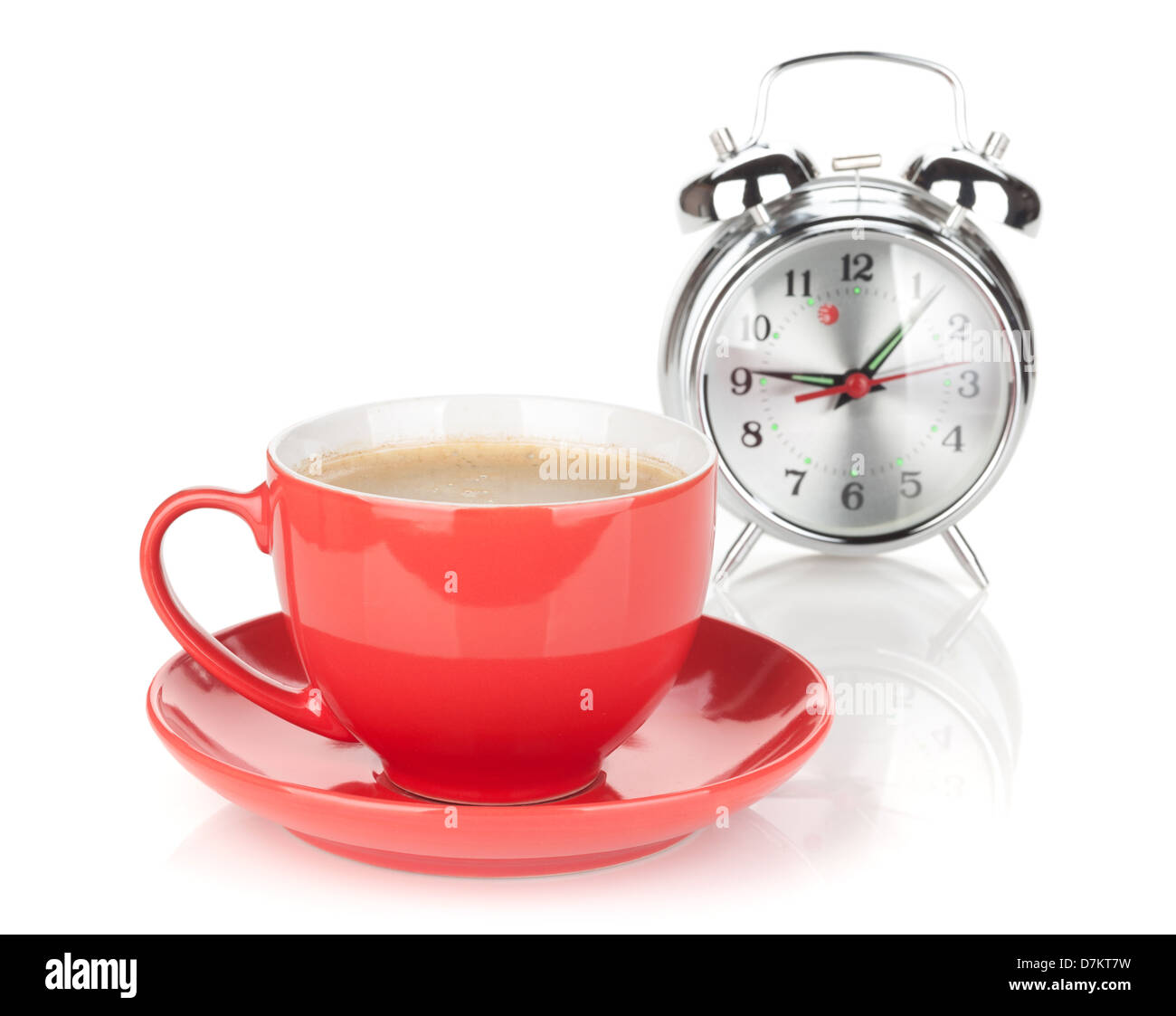 Morning coffee time. Isolated on white background Stock Photo - Alamy