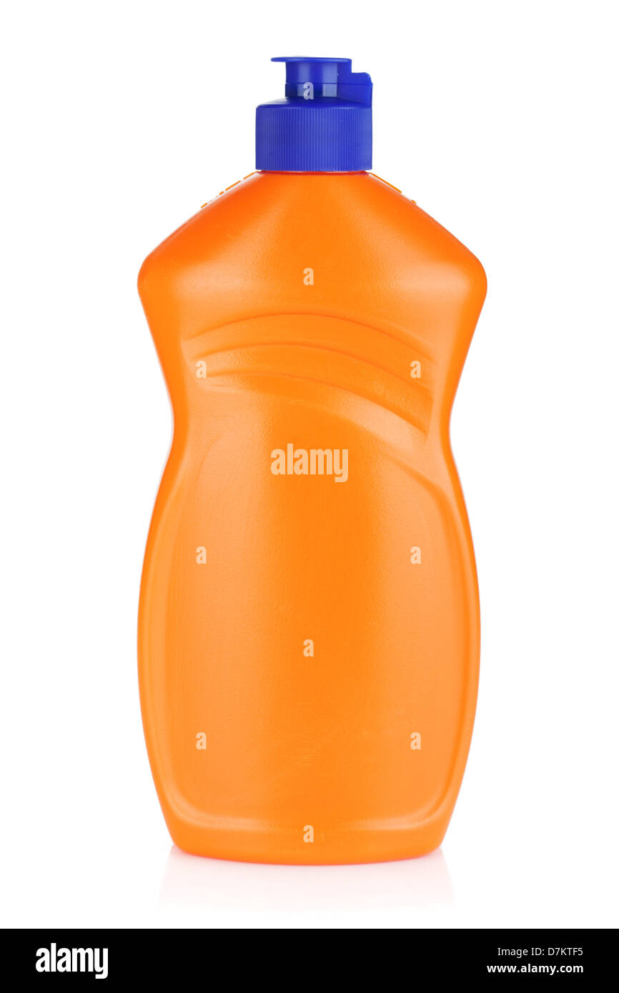 Plastic bottle of cleaning product. Isolated on white background Stock ...