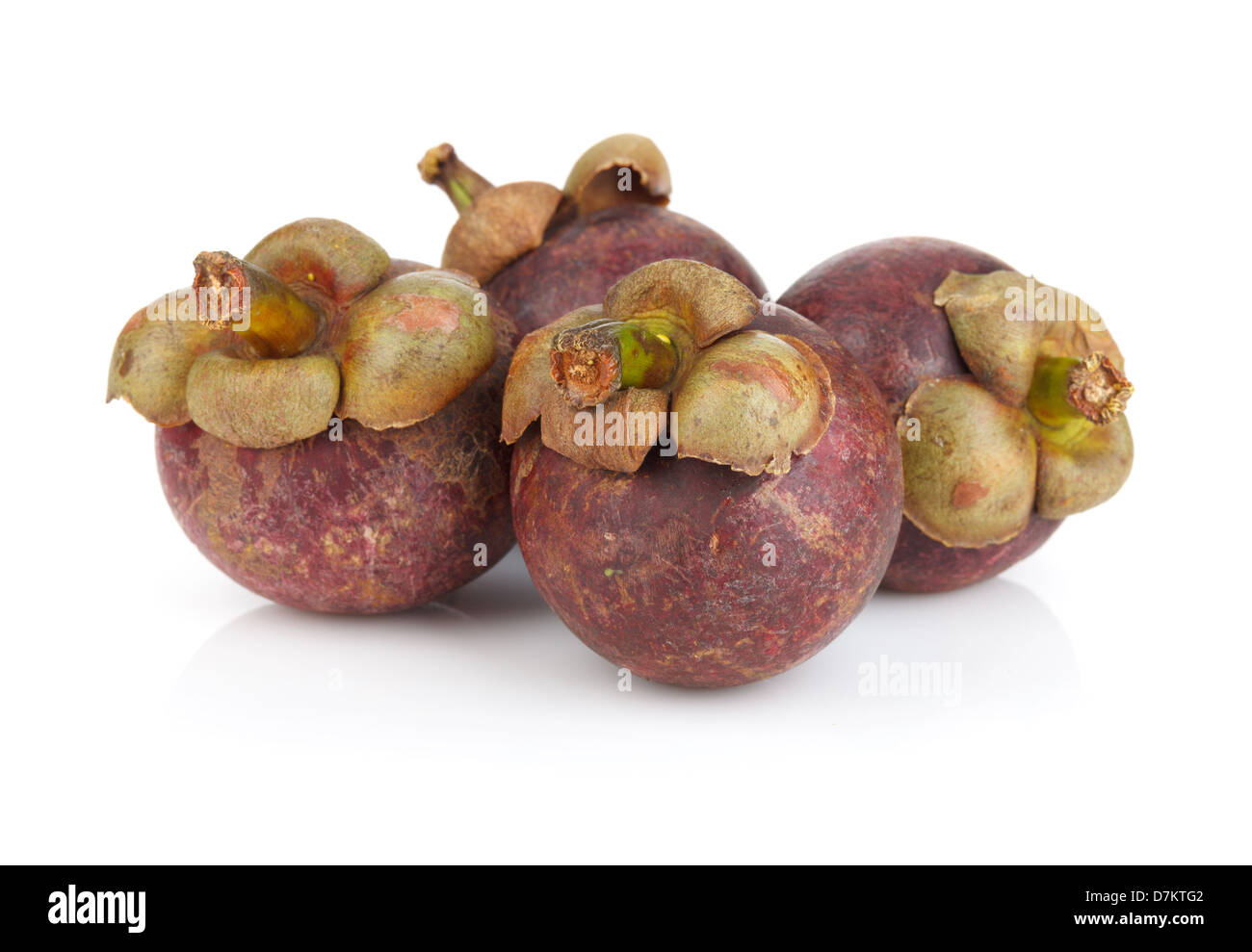 Ripe mangostin. Isolated on white background Stock Photo - Alamy