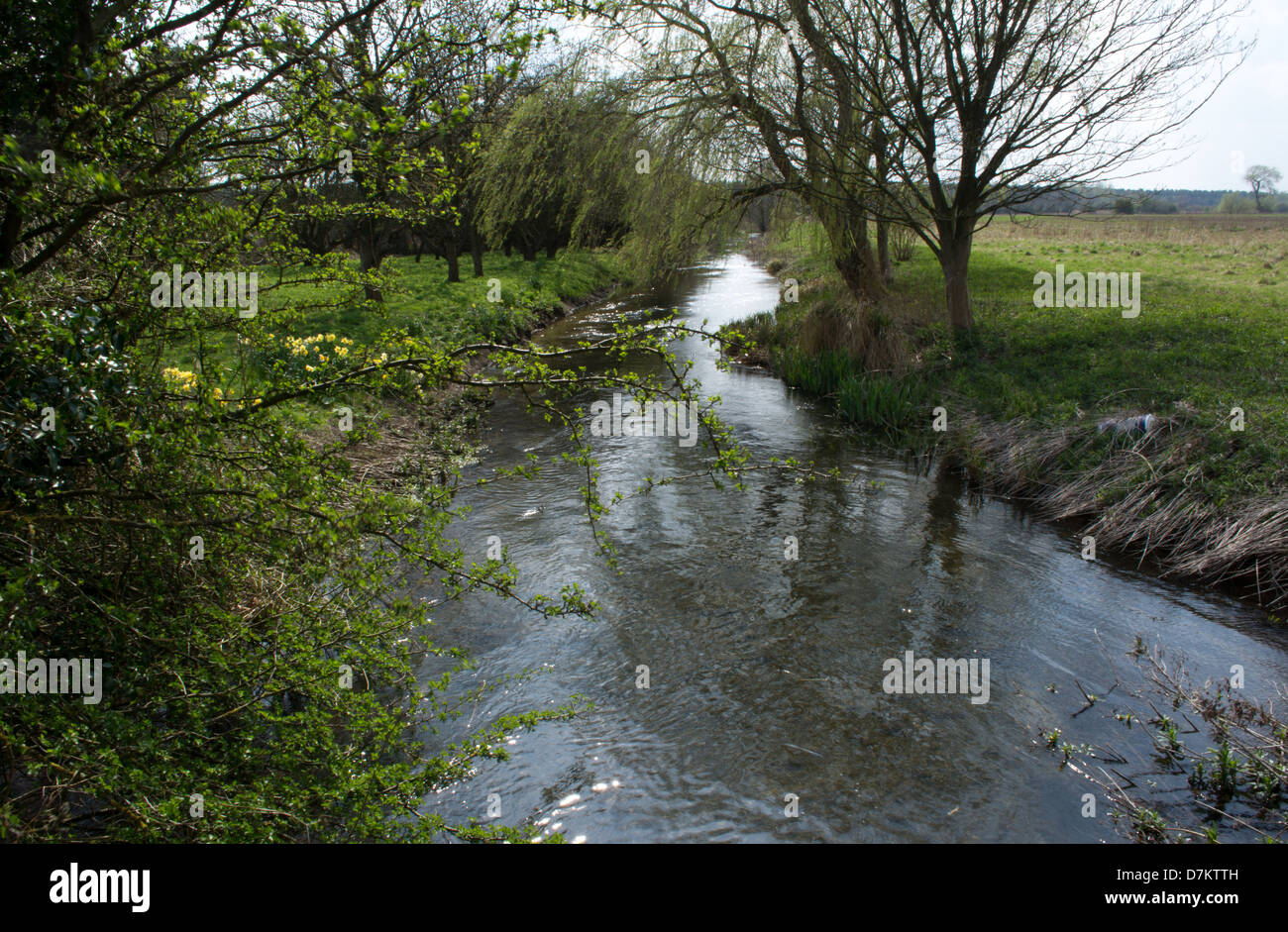 The flowing Mill stream Stock Photo - Alamy