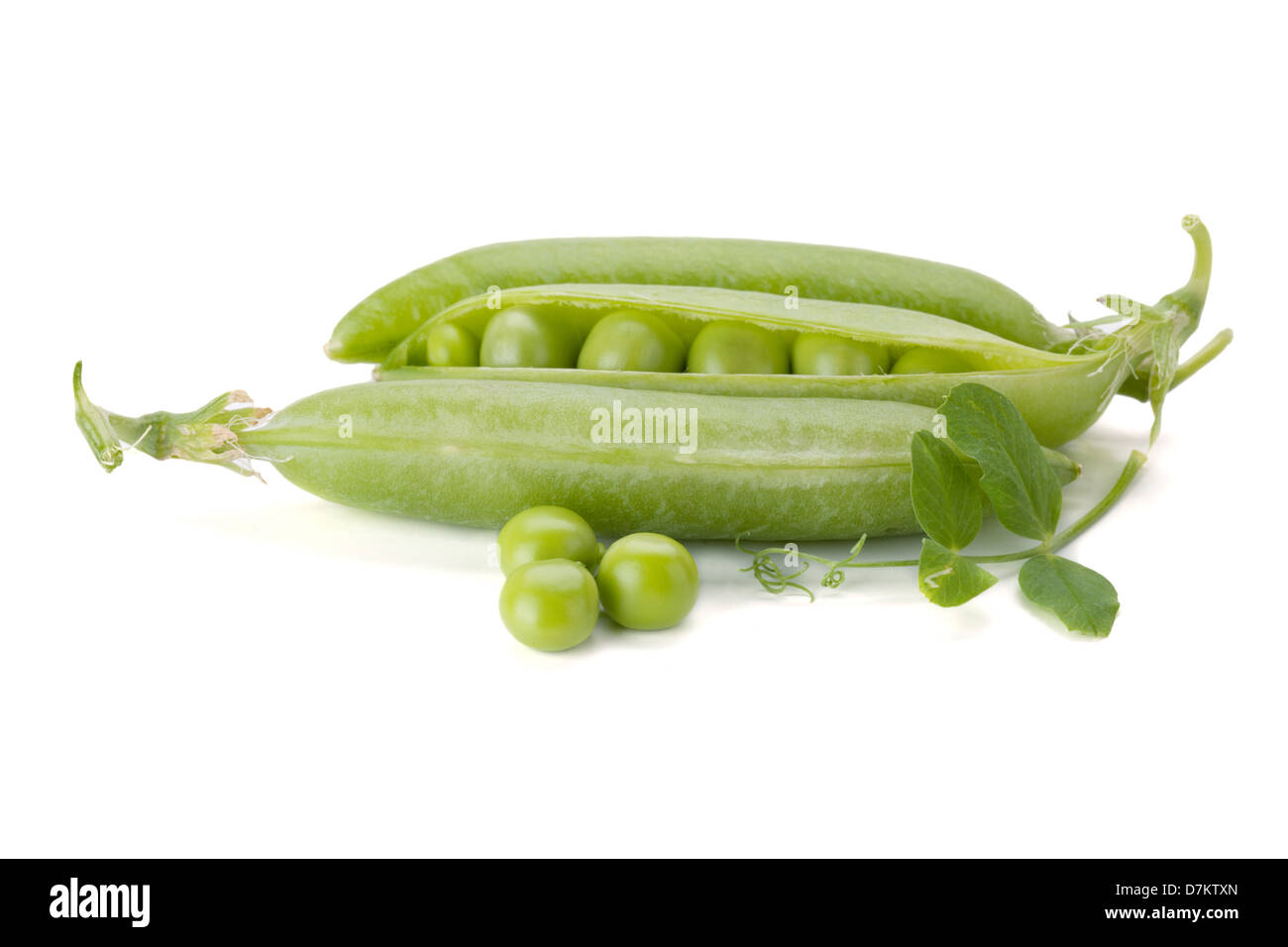 Ripe pea vegetable. Isolated on white background Stock Photo - Alamy