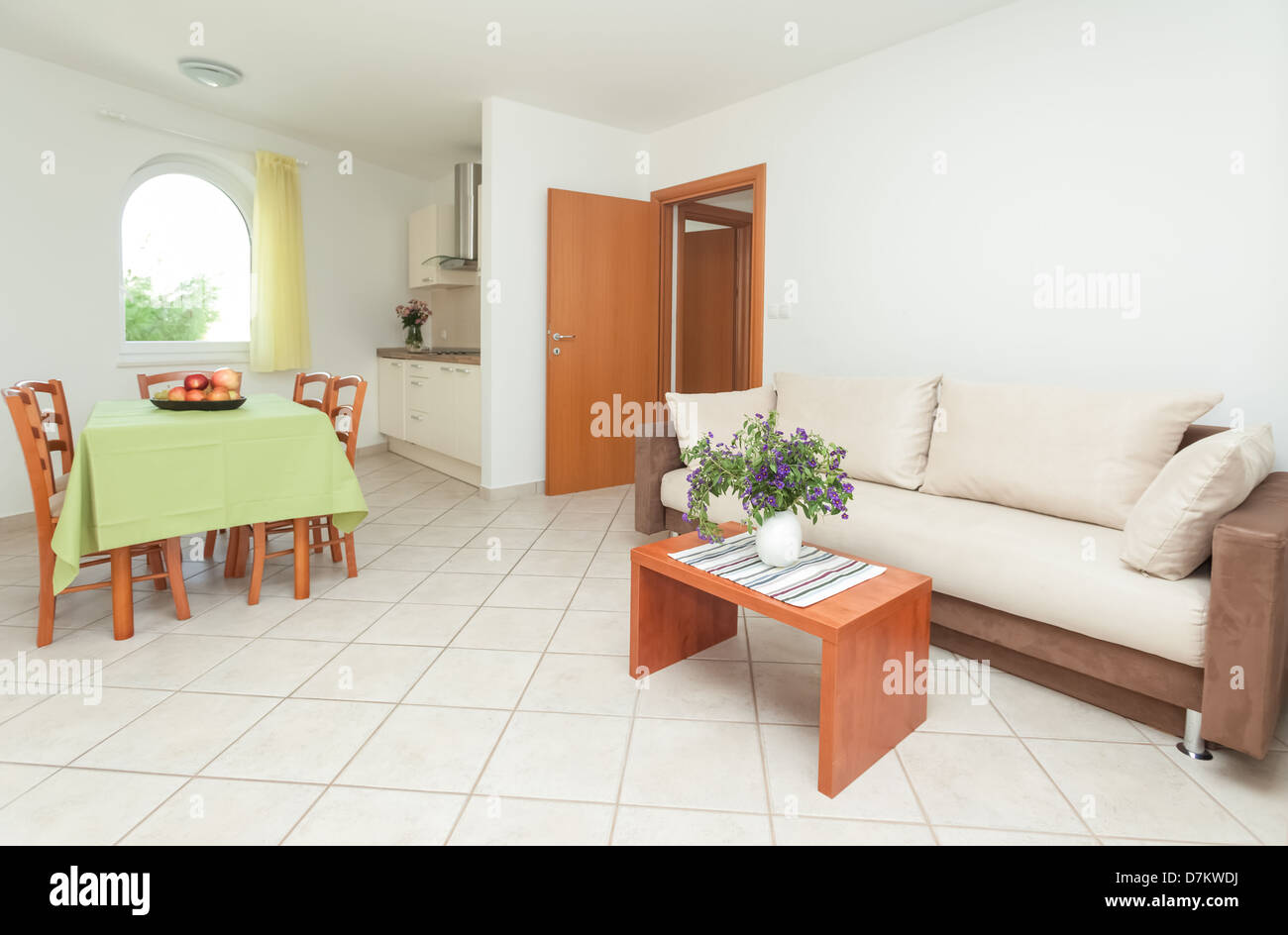 Modern and bright living room interior in house Stock Photo - Alamy
