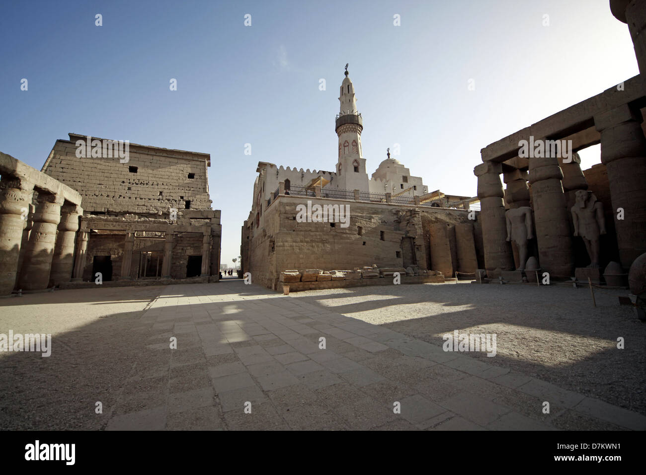 ABU EL-HAGGAG MOSQUE & GREAT COURT OF RAMESES II LUXOR EGYPT 15 January ...