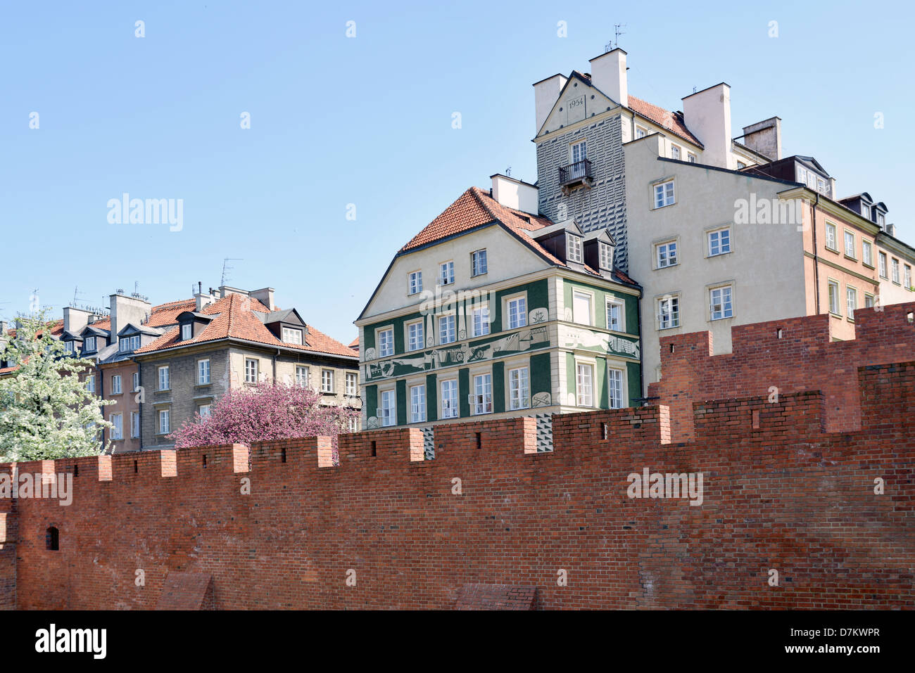 The Barbican, medieval fortification in the old town of Warsaw, Poland ...