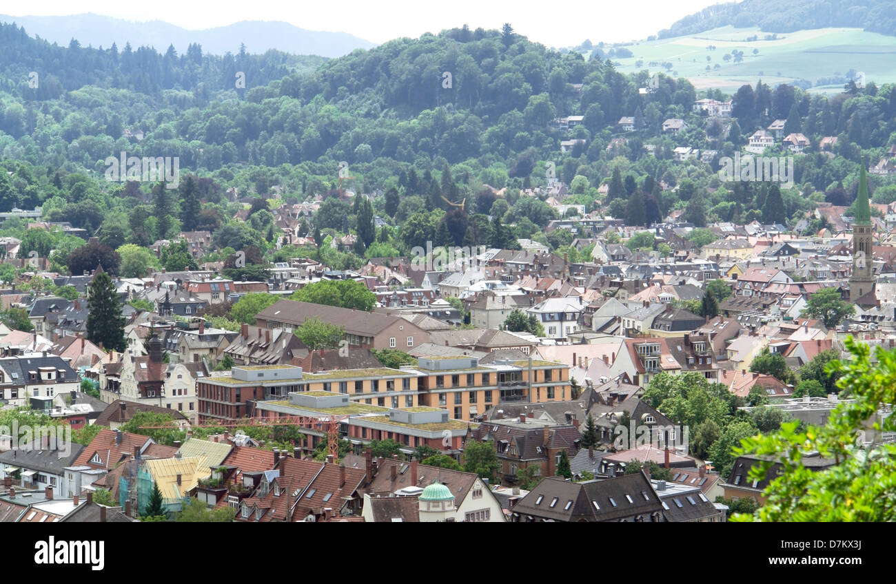 Aerial view city freiburg hi-res stock photography and images - Alamy