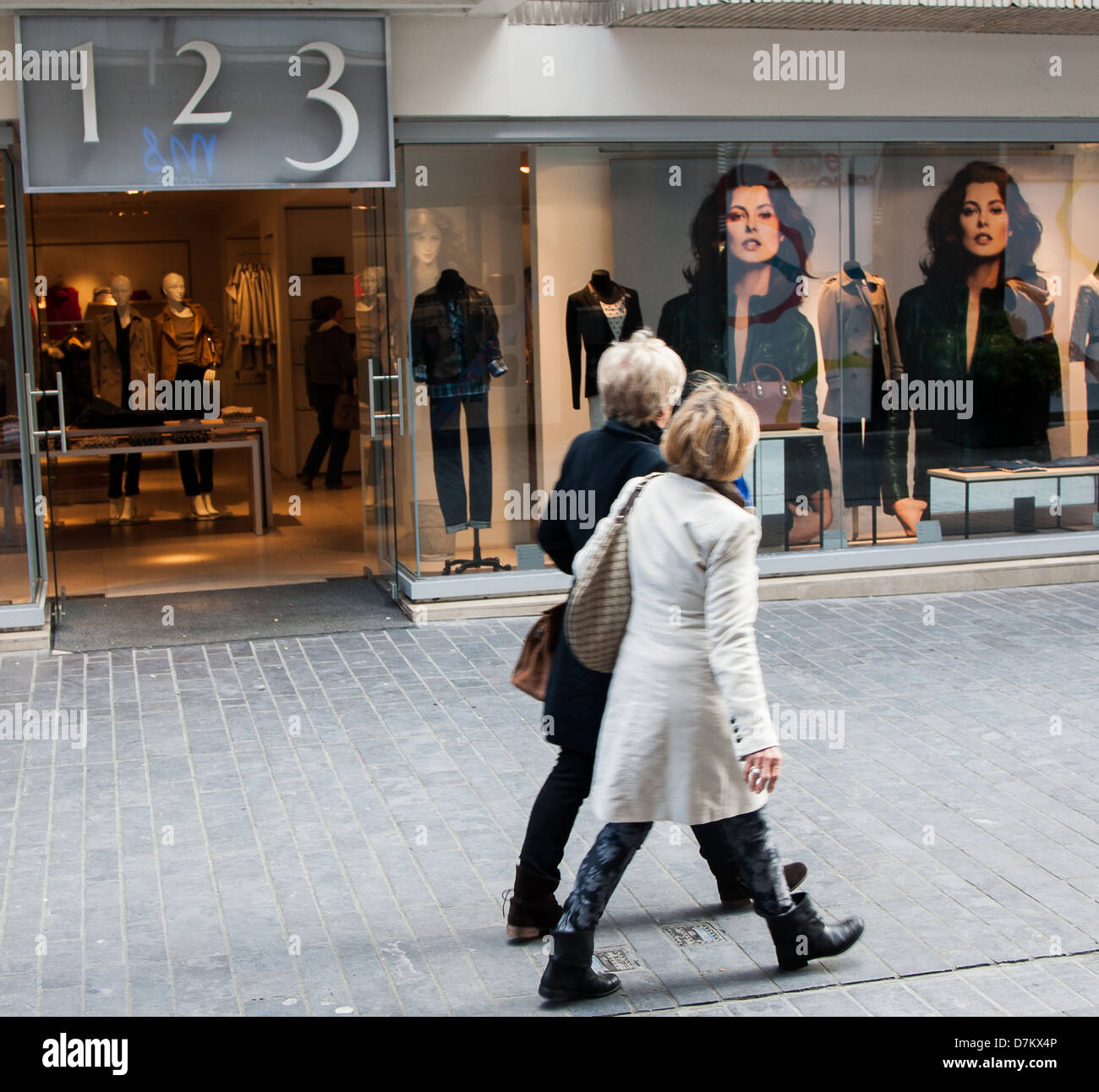 High street fashion shopping Stock Photo - Alamy