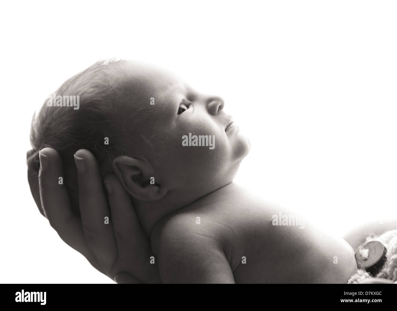 Newborn with white back drop hi-res stock photography and images - Alamy