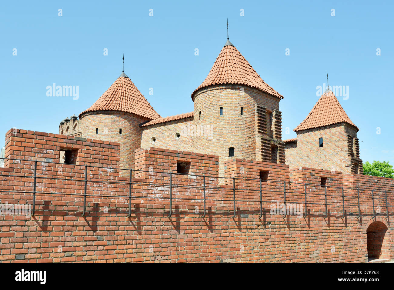 The Barbican, medieval fortification in the old town of Warsaw, Poland ...