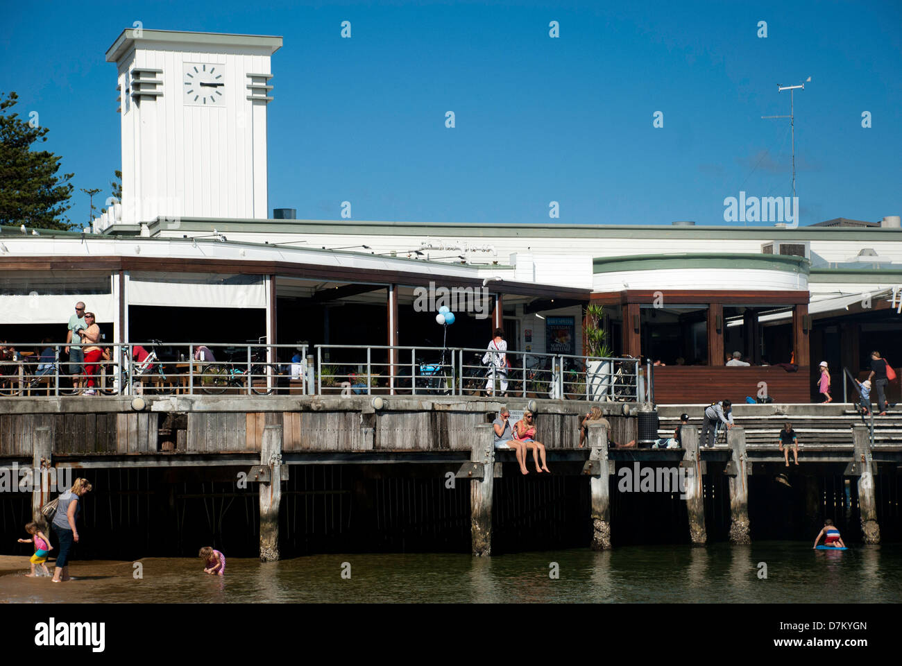 Manly Wharf as seen from the harbour beach Stock Photo - Alamy