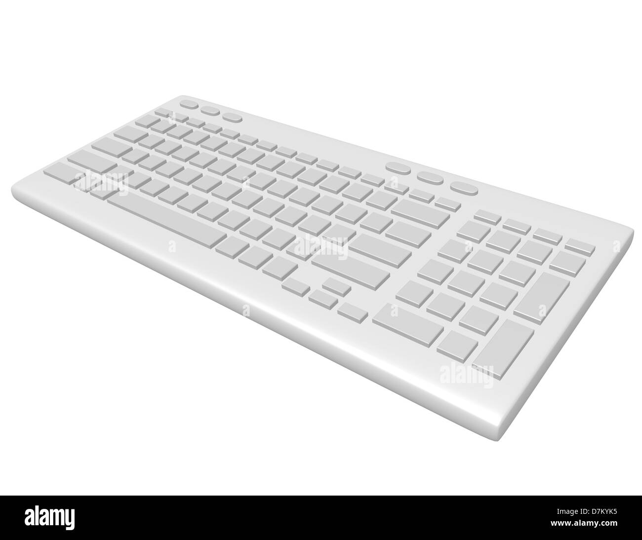 3d Render of a Blank Keyboard Stock Photo - Alamy