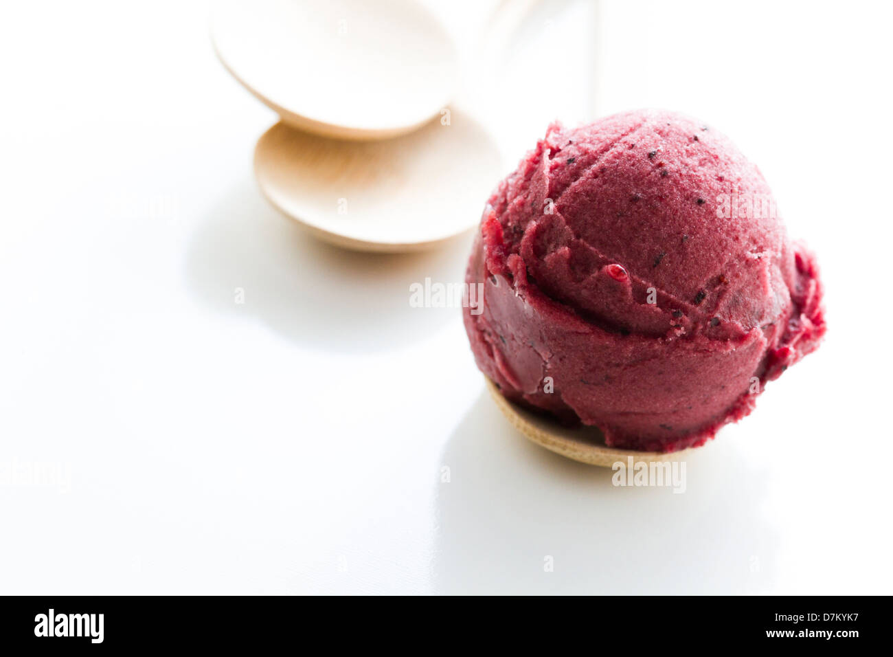 Gourmet mixed berry gelato on a white background Stock Photo - Alamy