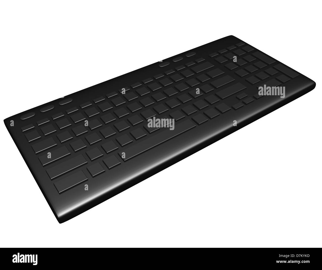 3d Render of a Blank Keyboard Stock Photo - Alamy