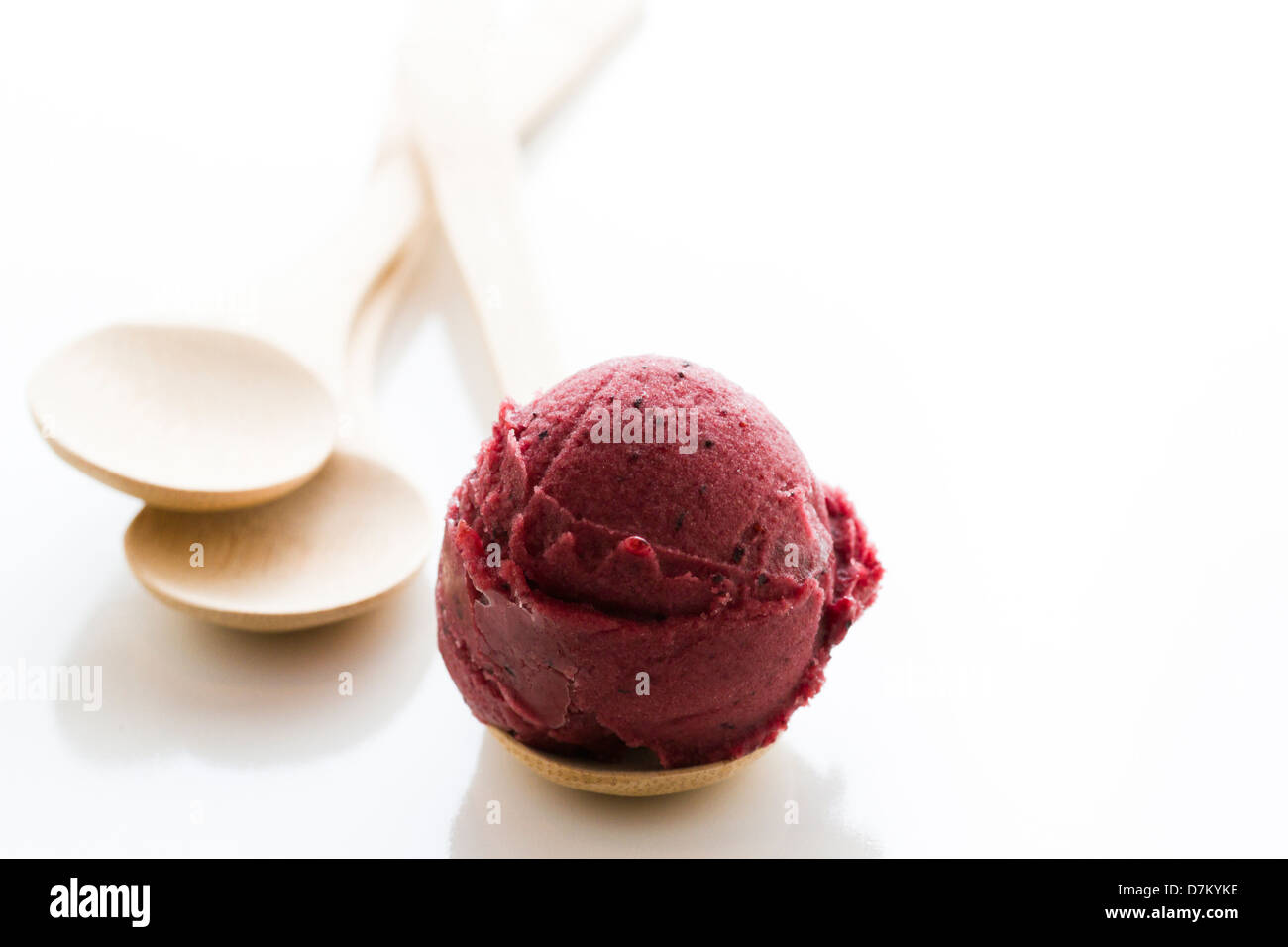 Gourmet mixed berry gelato on a white background Stock Photo - Alamy
