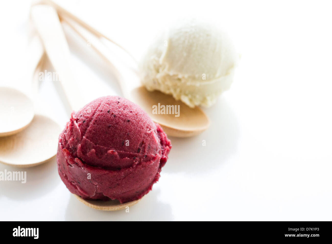 Gourmet mixed berry gelato on a white background Stock Photo - Alamy