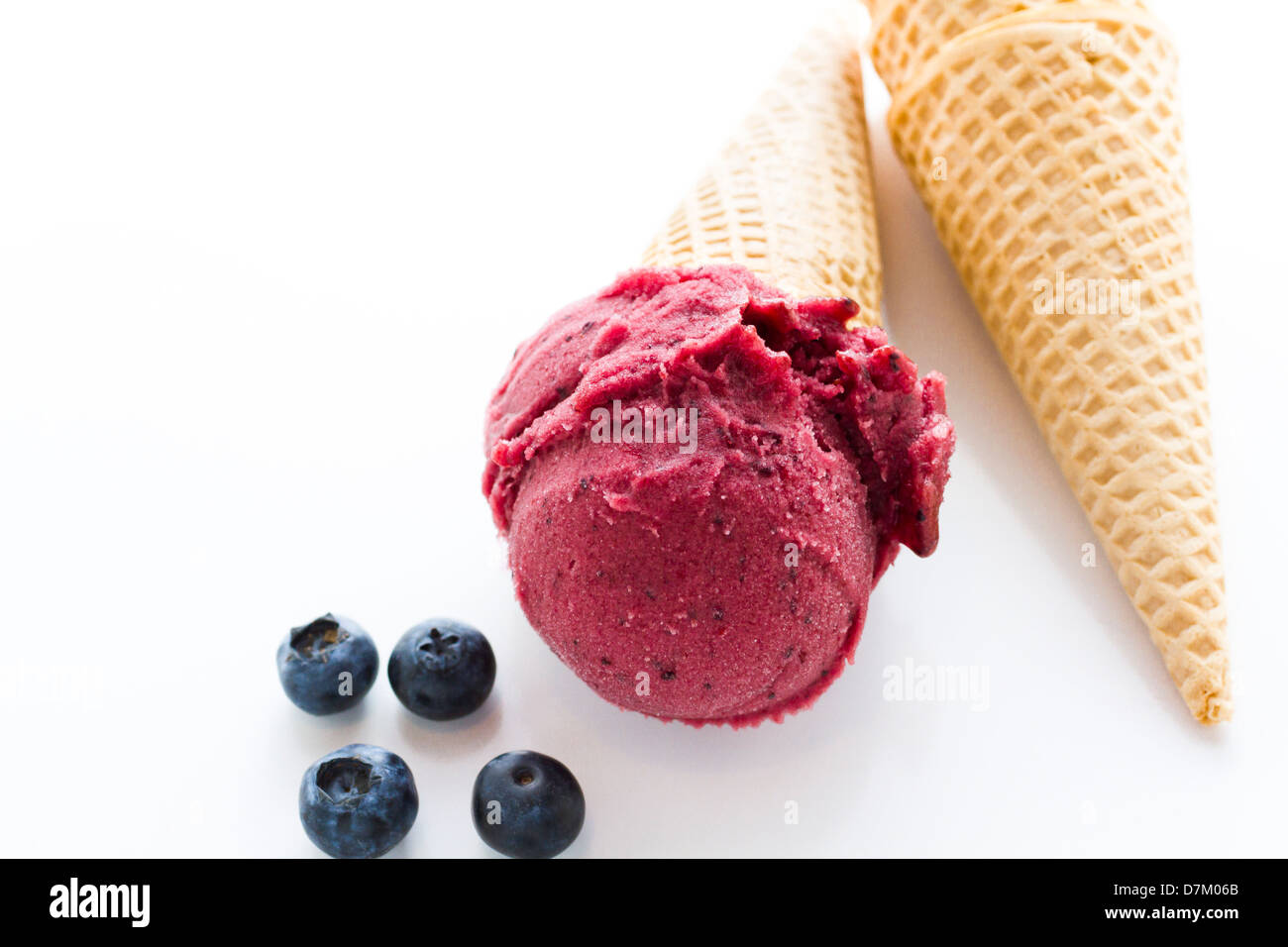 Gourmet mixed berry gelato on a white background Stock Photo - Alamy