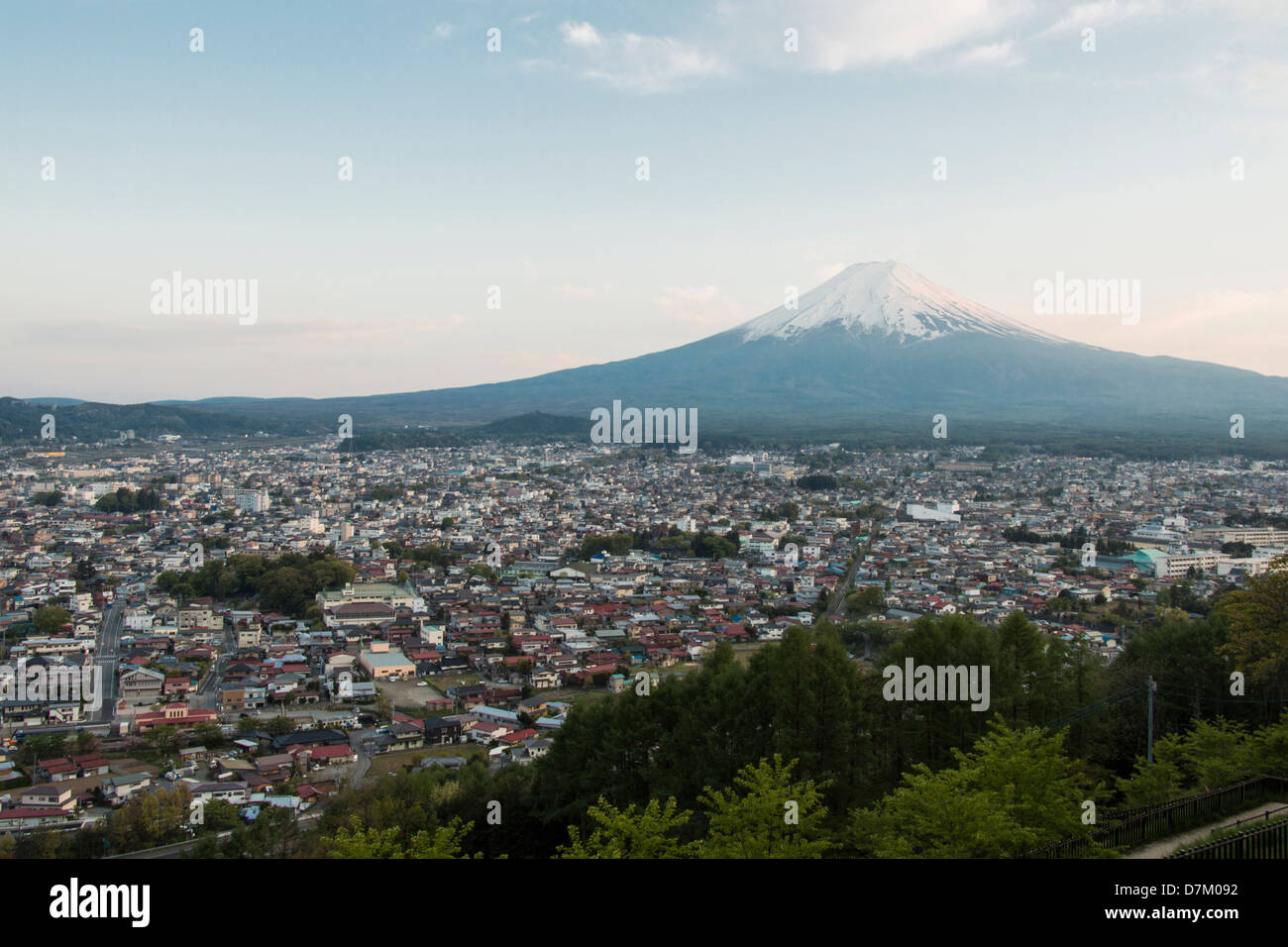 Mt Fuji with city view Stock Photo - Alamy