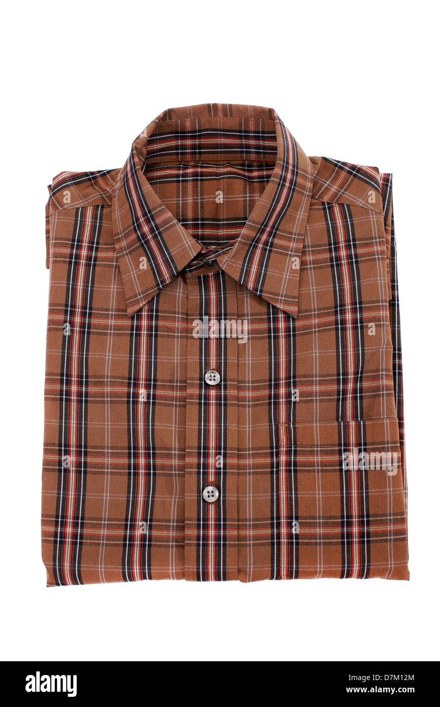 Casual men's shirt with a checked pattern Stock Photo - Alamy